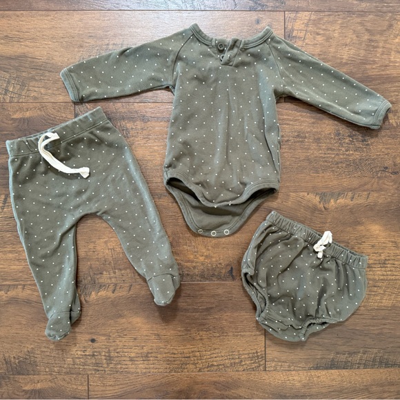 Jamie Kay | Matching Sets | Jamie Kay Olive Green Baby Polka Dot Outfit Matching Set | Poshmark